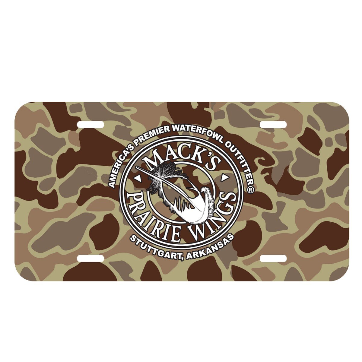 MPW Aluminum Embossed License Plate | Mack's Prairie Wings